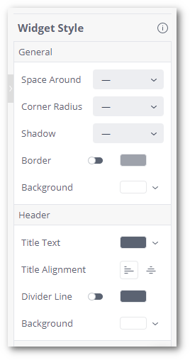 Edit a widget's design